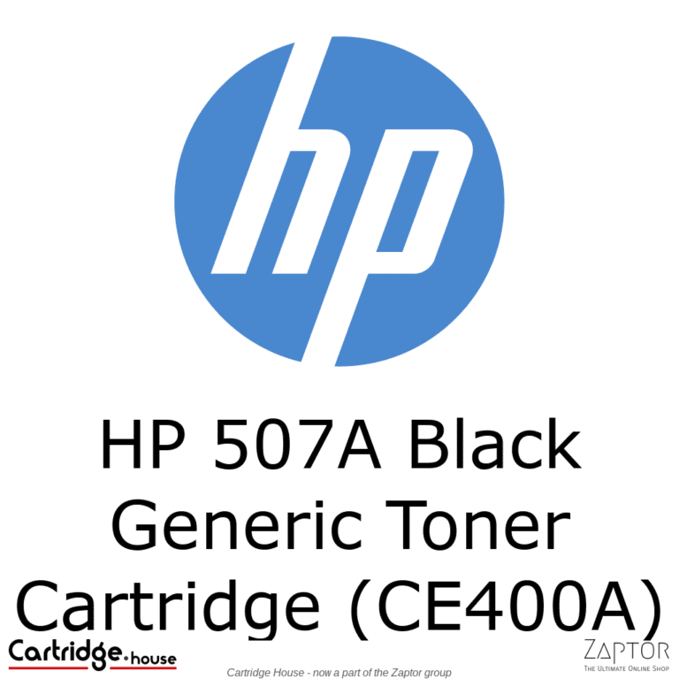 HP 507A Black Compatible LaserJet Toner Cartridge (CE400A) - Zaptor ...